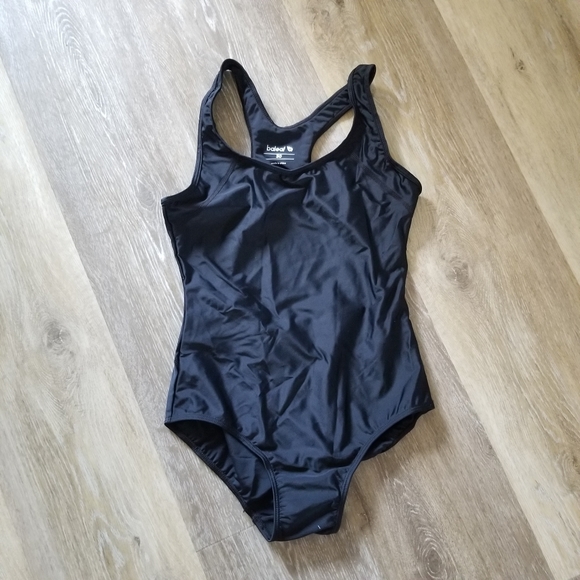 Baleaf Swim Nwt Baleaf Girls Black Athletic Racerback One Piece